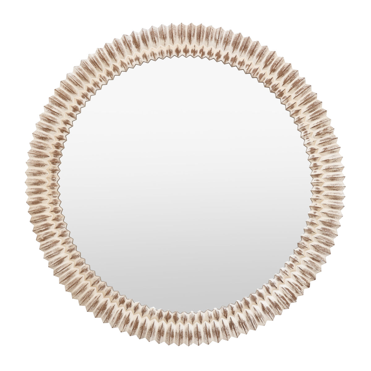 Gallery Direct Pimlico Round Mirror White Wash 900mm – Beaumonde