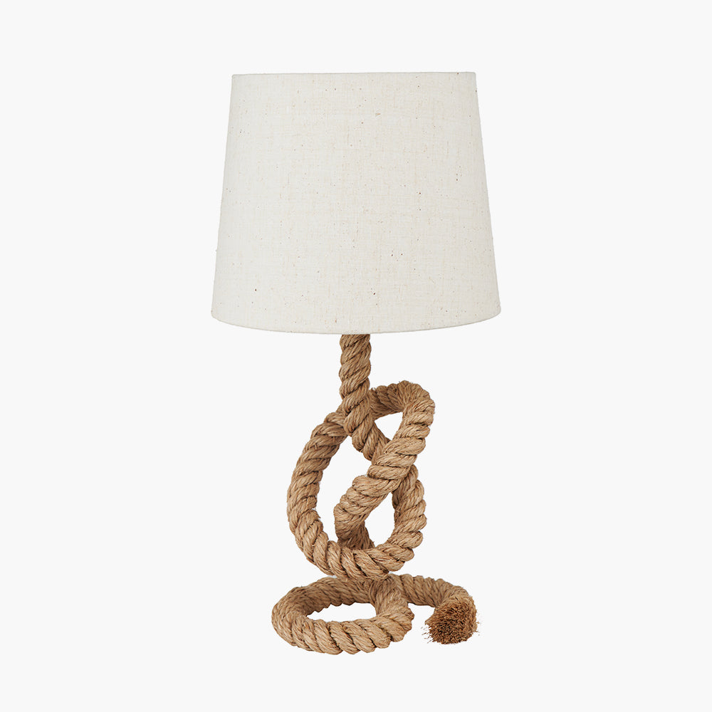 Pacific Lifestyle Hjalmar Rope Knot and Jute Table Lamp In Natural ...