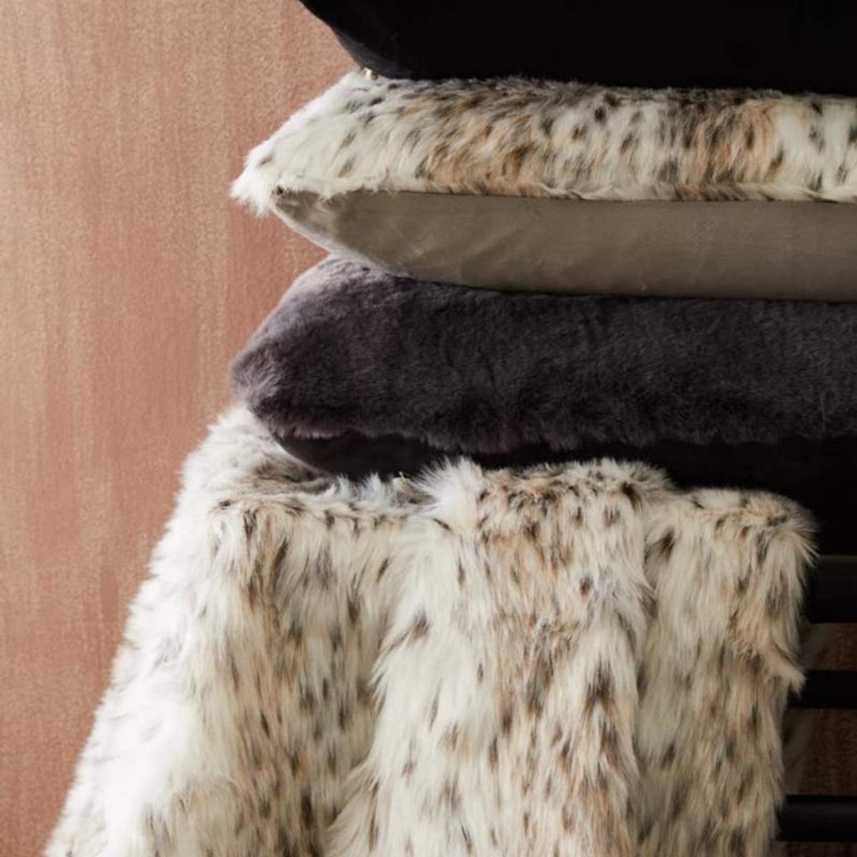 Beaumonde Home Bosie Lamina Animal Print Fur Throw