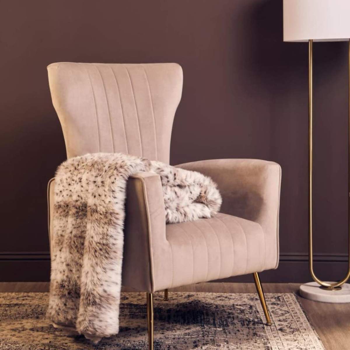 Beaumonde Home Bosie Lamina Animal Print Fur Throw