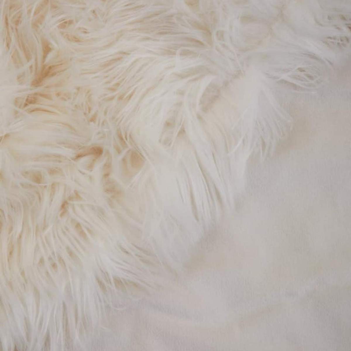 Beaumonde Home Bosie Lamina Cream Fur Throw