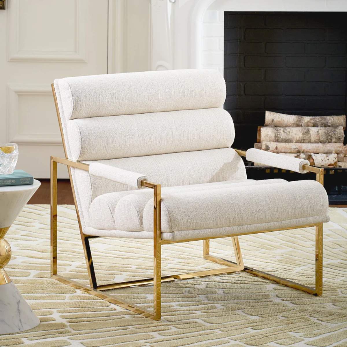 Jonathan Adler Channeled Goldfinger Lounge Chair – Beaumonde