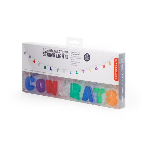 Kikkerland Congratulations String Lights - Garland Lighting - Beaumonde