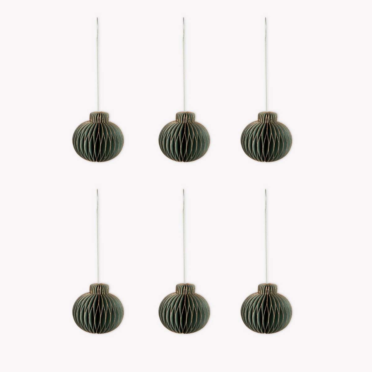 Garden Trading Maddox Mini Christmas Baubles Set of 6 Rosemary Gold ...