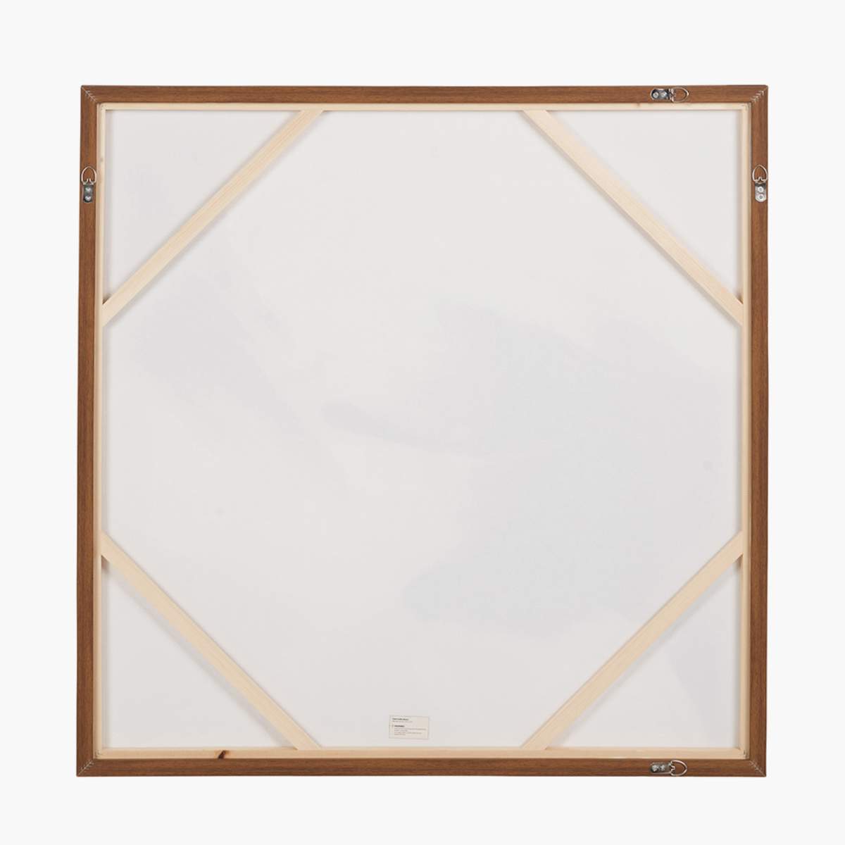 Pacific Lifestyle Monochrome Abstract Square Canvas with Oak Effect Fr ...
