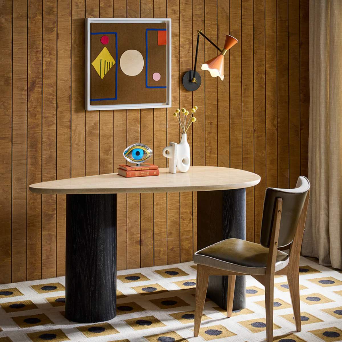 Jonathan Adler Oeuf Travertine Desk – Beaumonde