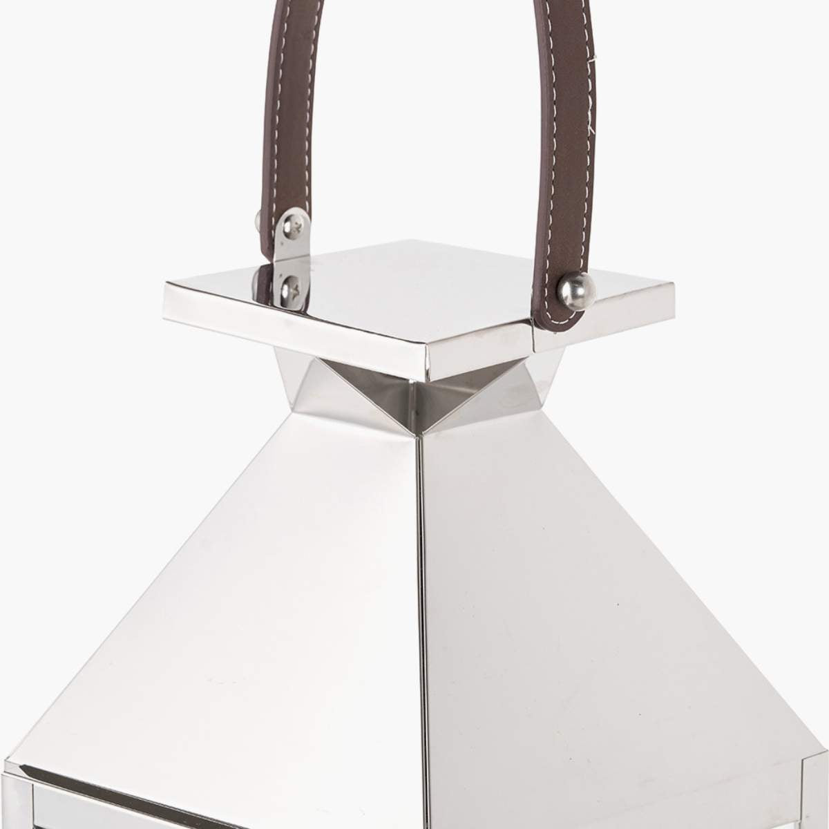 Beau&Co Silver Stainless Steel and Glass Large Tall Lantern – Beaumonde