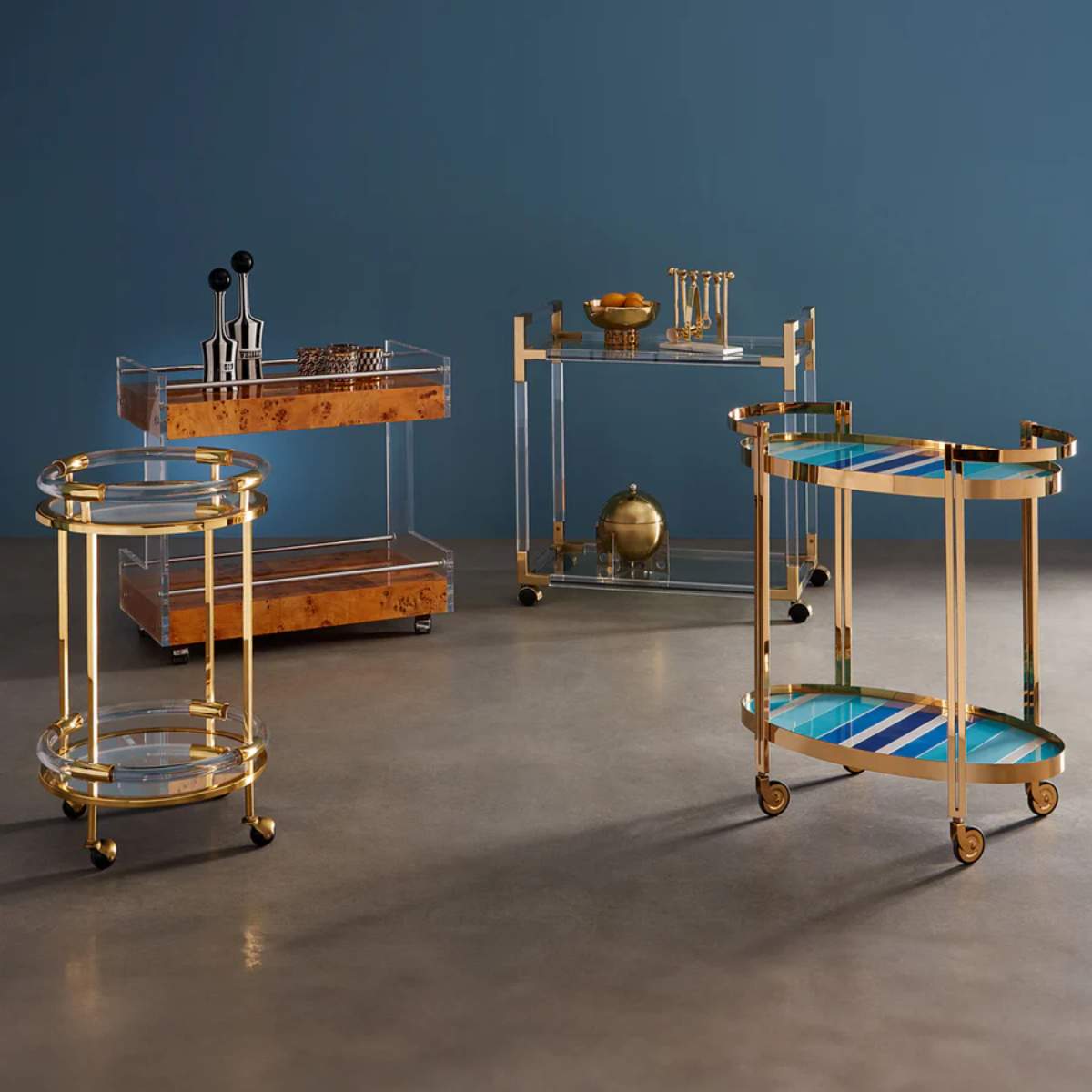 Jonathan Adler Ultramarine Bar Cart – Beaumonde