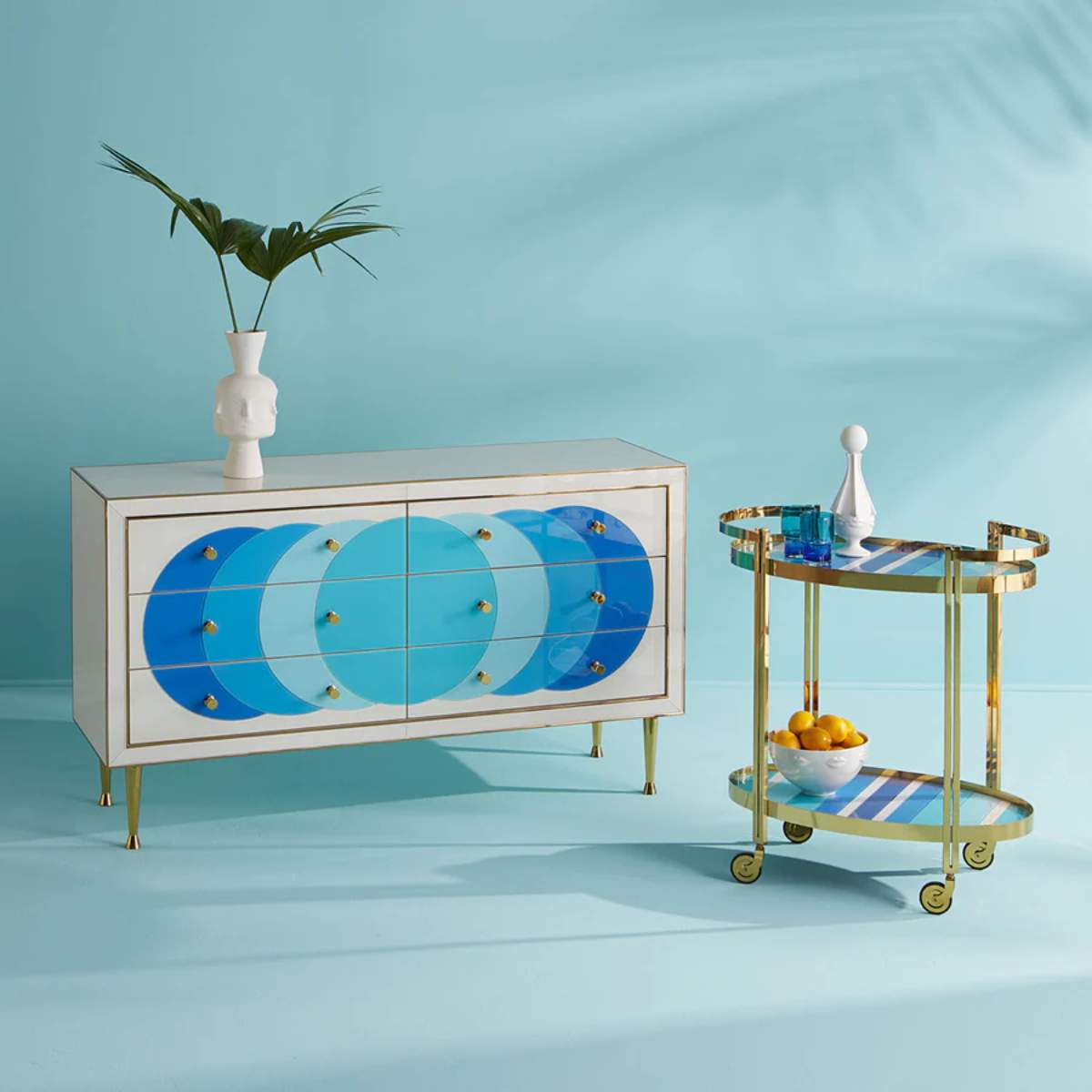 Jonathan Adler Ultramarine Bar Cart – Beaumonde