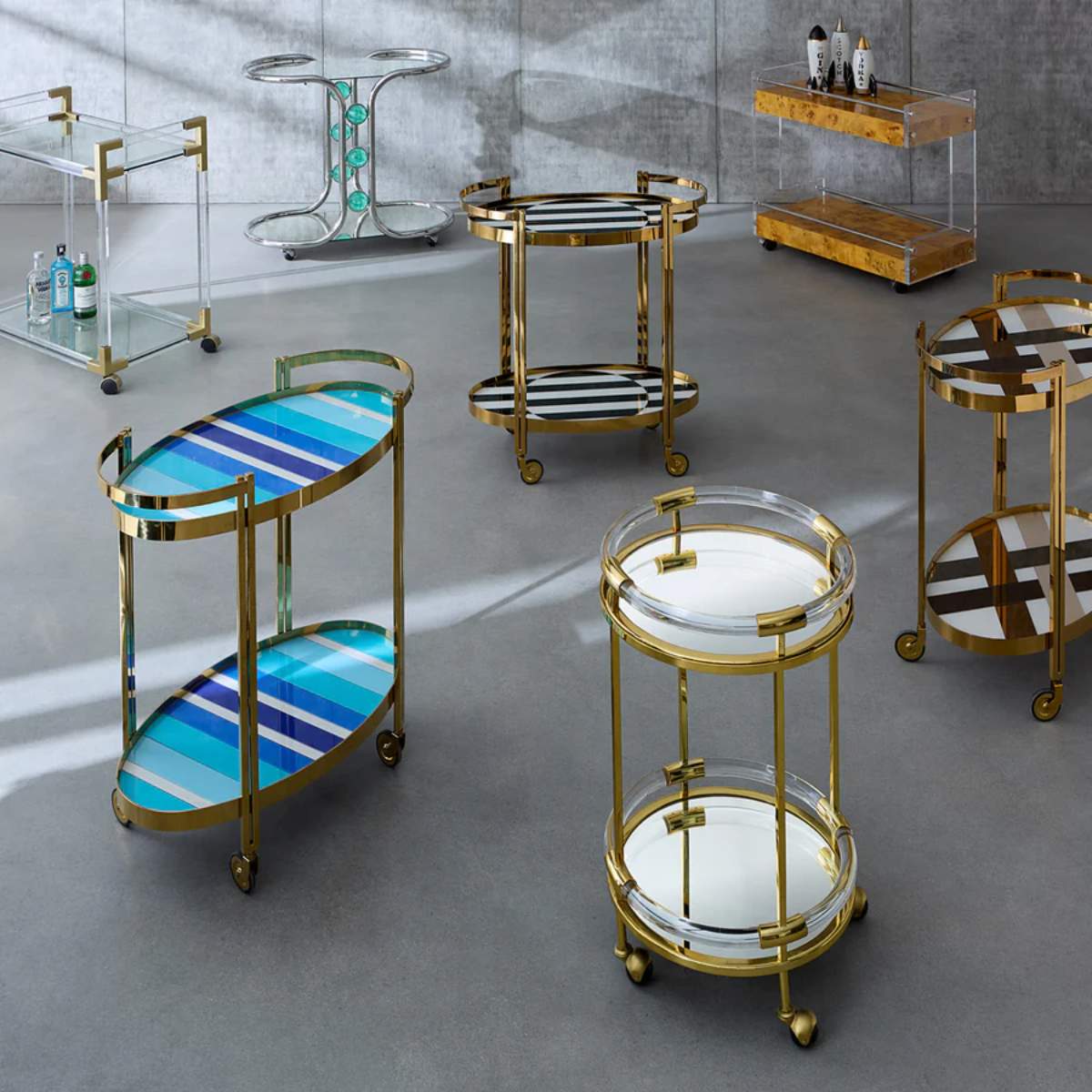 Jonathan Adler Ultramarine Bar Cart – Beaumonde