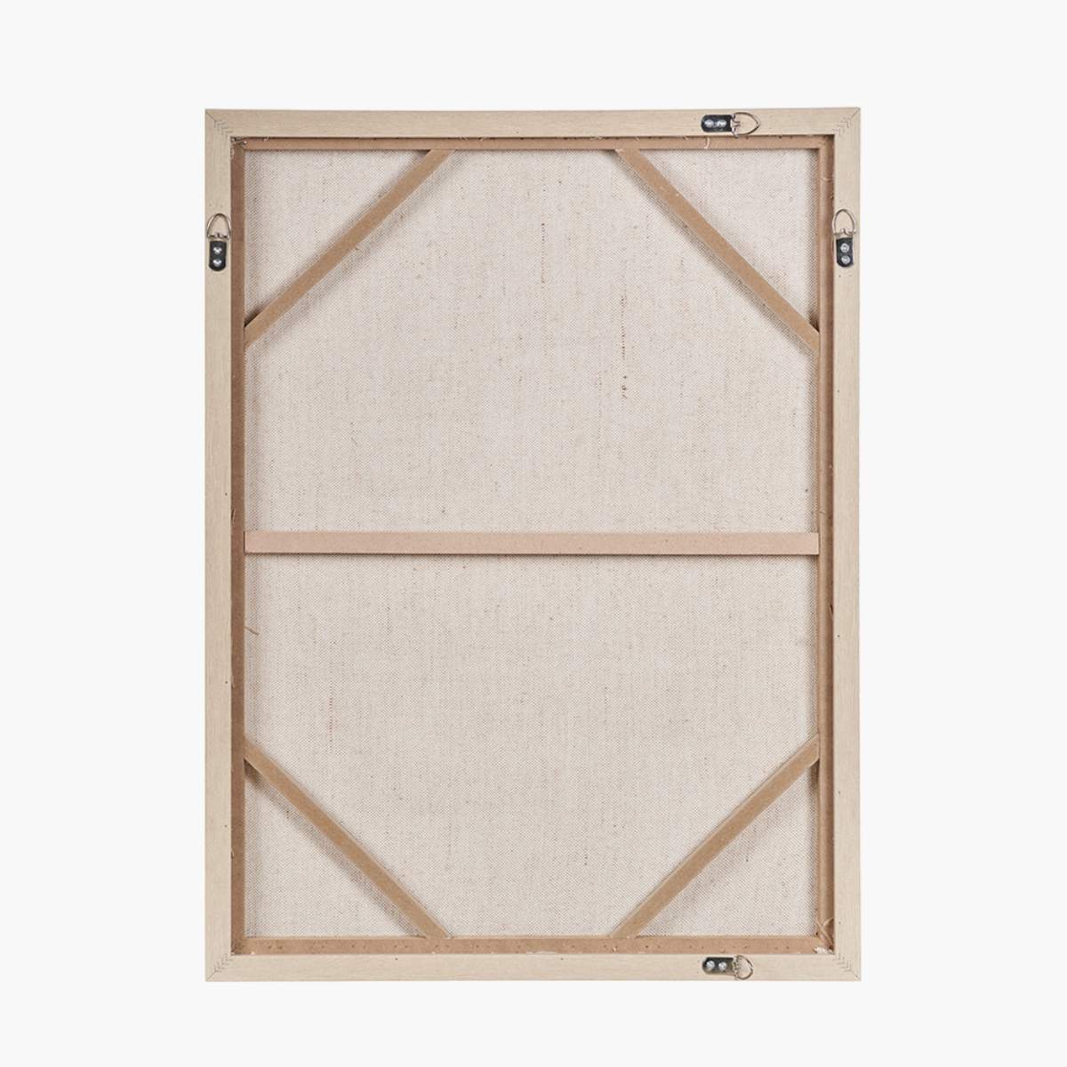 Pacific Lifestyle White and Natural Textured Canvas with Natural Frame ...