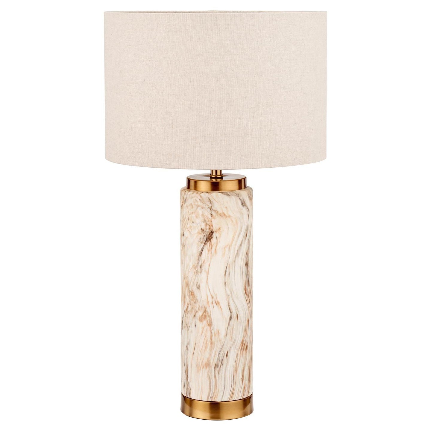 Beau&Co Rune Natural Stone Effect Ceramic Tall Table Lamp – Beaumonde