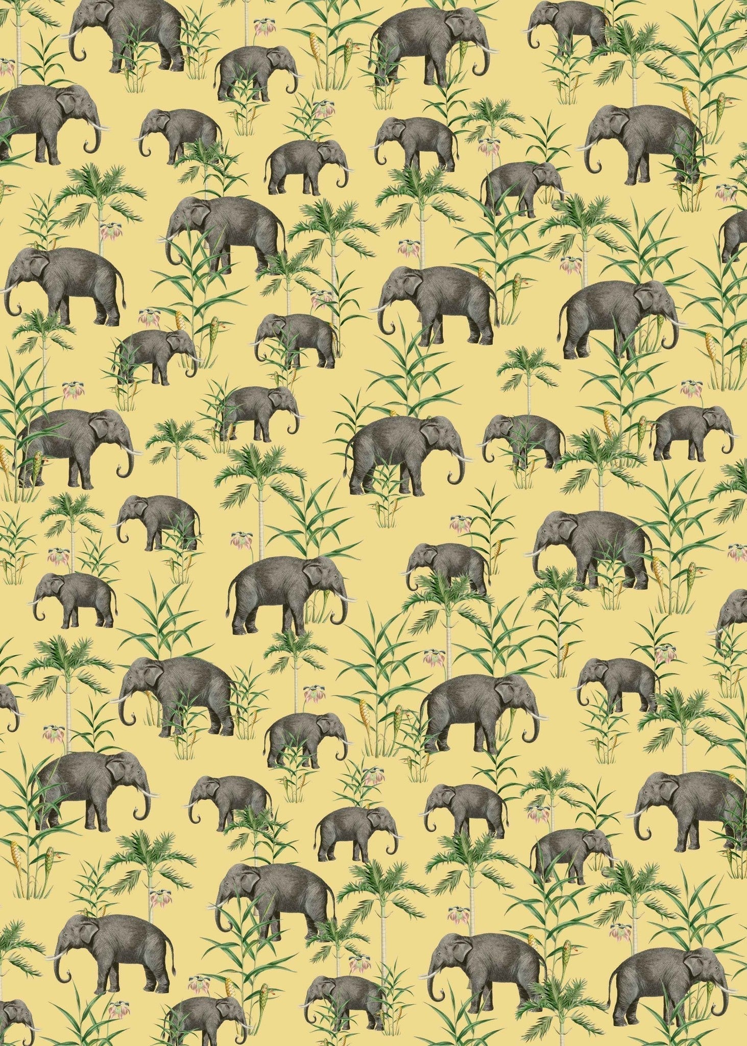 Oscar the Elephant Yellow Mural by Creative Lab Amsterdam – Beaumonde