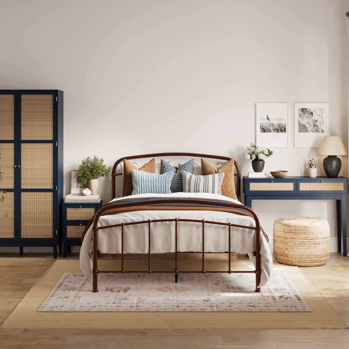 HO+ME Bordeaux Dressing Table In Blue – Beaumonde