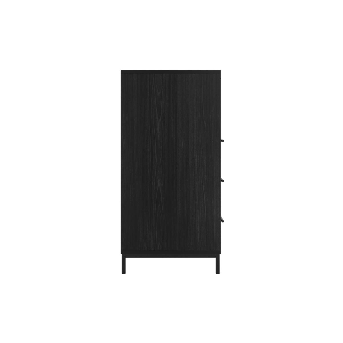 HO+ME Camden Reeded Glass Chest Of Drawers In Black – Beaumonde