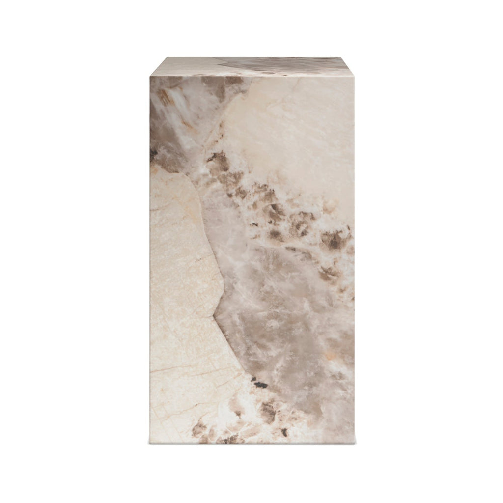 HO+ME Sur Pandora Marble Pedestal Table in Pandora Warm Neutrals ...