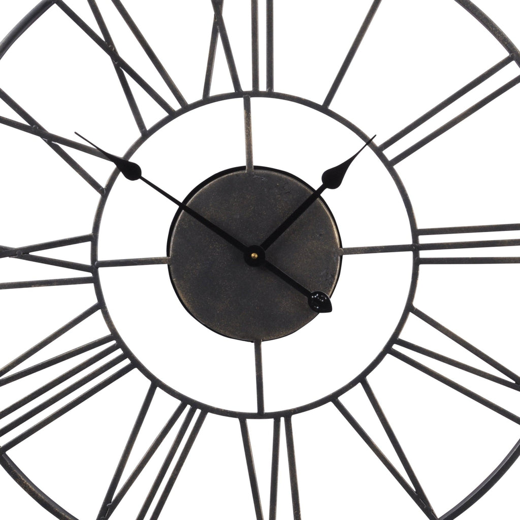 Libra Interiors Large Skeletal Outdoor Clock - Garden Wall Decor ...