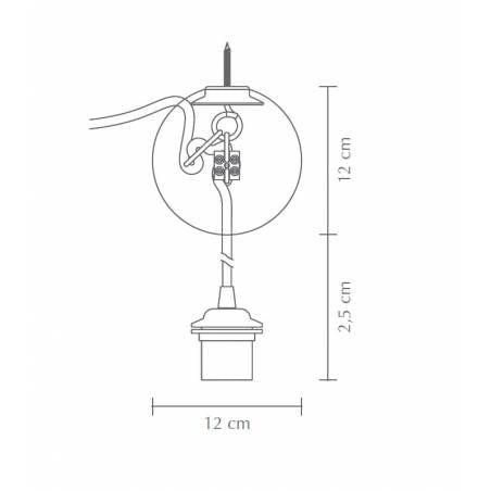 Umage Cannonball Ceiling Rose Socket and Cord Set - Black | Beaumonde
