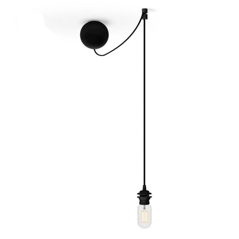 Umage Cannonball Ceiling Rose Socket and Cord Set - Black | Beaumonde